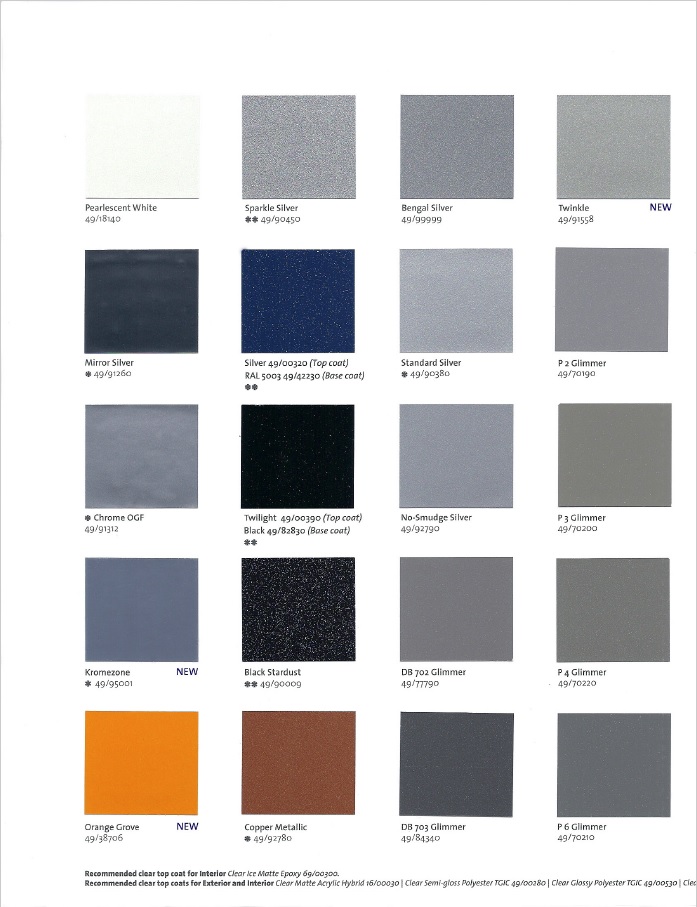 Powder Coating Colors - Awnings of Hollywood